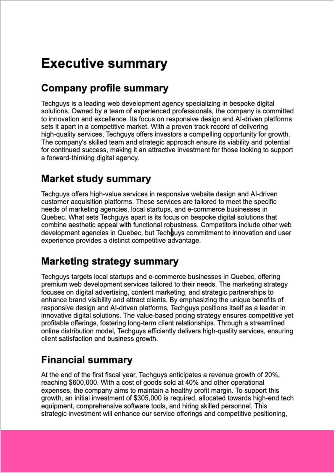 Plania | Ai Business Plan Generator/Creator